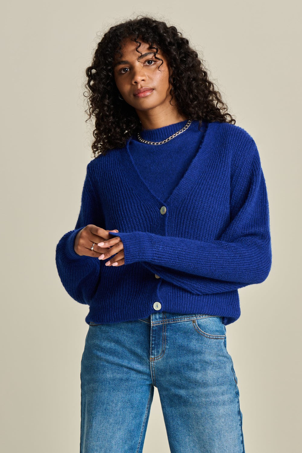 POM Amsterdam Cardigan Bright Blue