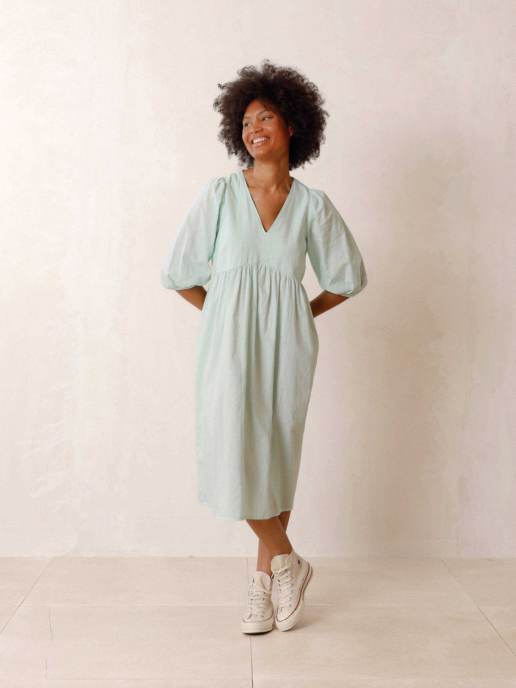 INDI & COLD Vestido Beca Aguamarina Dress